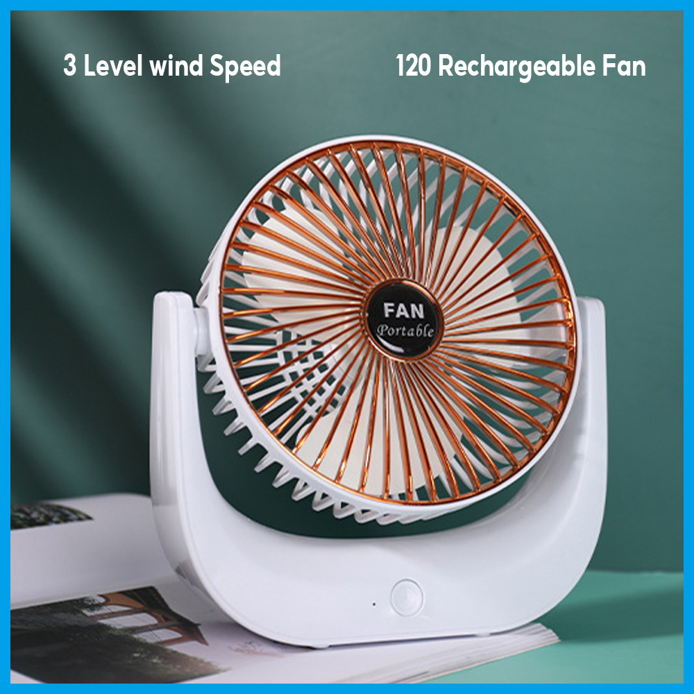 Rechargeable Fan USB 3 Speed Desktop Fan Portable Cooling Table Fan ...