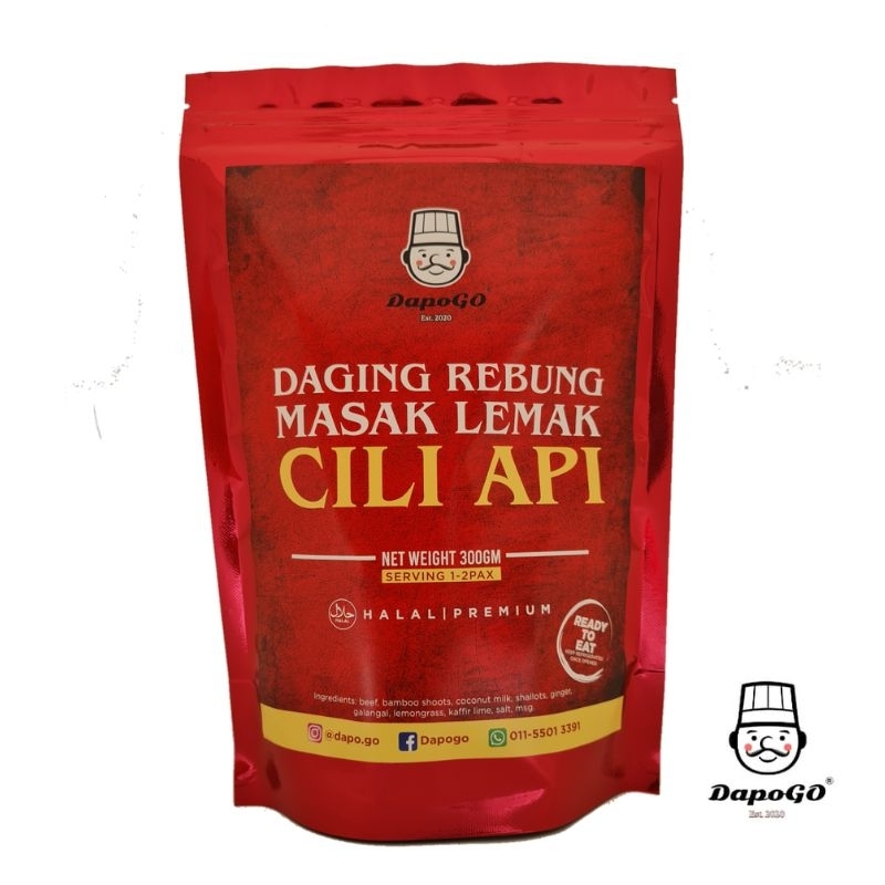 DAPOGO Daging Rebung Masak Lemak Cili Api (300gm) | Ready to Eat (RTE ...
