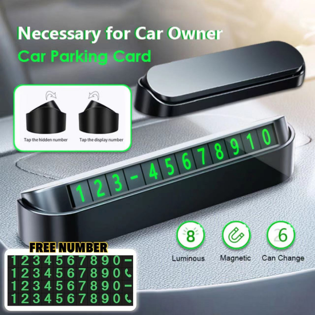 Temporary Parking Phone Number Card Display Holder Car Dashboard ...