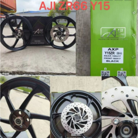 Y15ZR Y15 Y16ZR Y16 AJI RACING SPORT RIM 6L KAKI ( 1.60/1.85 X17 ) ** COME WITH DISC ** | Shopee ...
