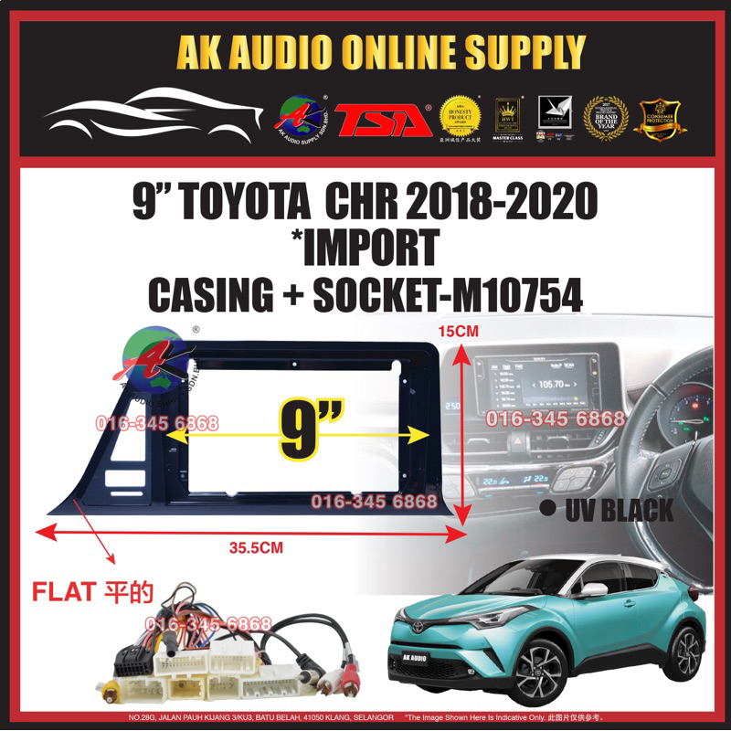 Toyota CHR 2018 - 2021 ( Import ) Android 9" Inch Android Casing ...
