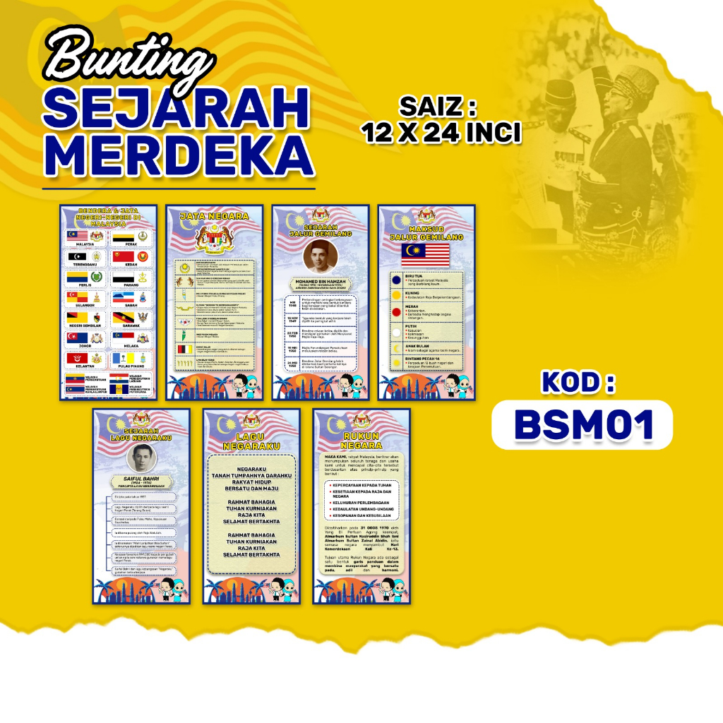 SET POSTER SEJARAH MERDEKA (BANNER) | Shopee Malaysia