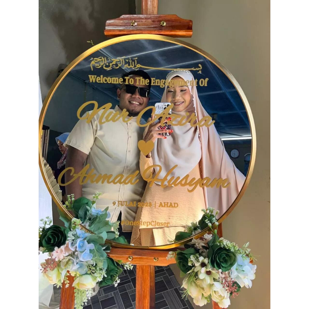 CUSTOM WELCOME BOARD/MIRROR/WEDDING BOARD SIAP CEPAT TERMURAH | Shopee ...