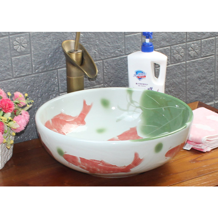 HAND MADE CERAMIC BASIN DESIGNER ART BASIN ABOVE COUNTER TOP ART SINK ...