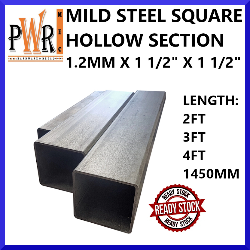MILD STEEL SQUARE HOLLOW SECTION METAL SUPPLIES THICKNESS: 1.2MM WIDTH ...