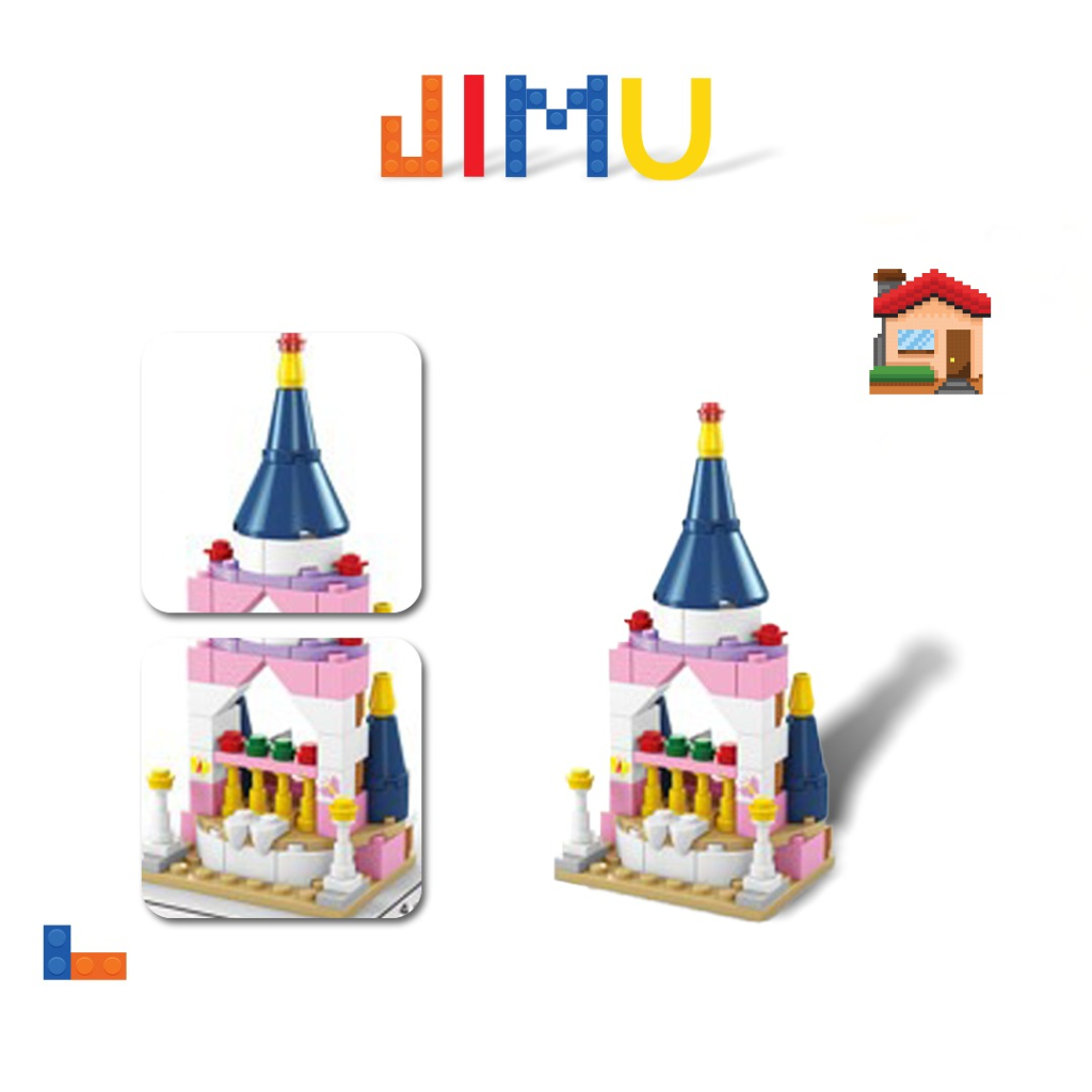 JIMU Western House Block Series 8776-5 Small Balcony Building Block ...