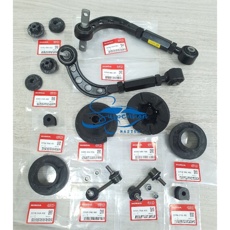 14 IN 1 SET - REAR COIL SPRING UPPER/LOWER/BUSH/ LINK/ ABS MTG BUSH ...