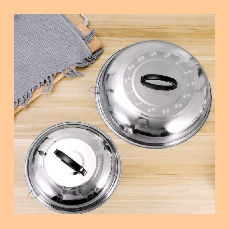 [Ready Stock] HICOOK 30cm-40cm Stainless Steel Wok Lid Cover (LG ...