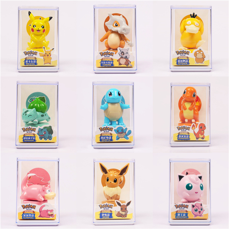 Pokemon Figures Toys Pikachu Seal Cartoon Chop Series Anime Model ...