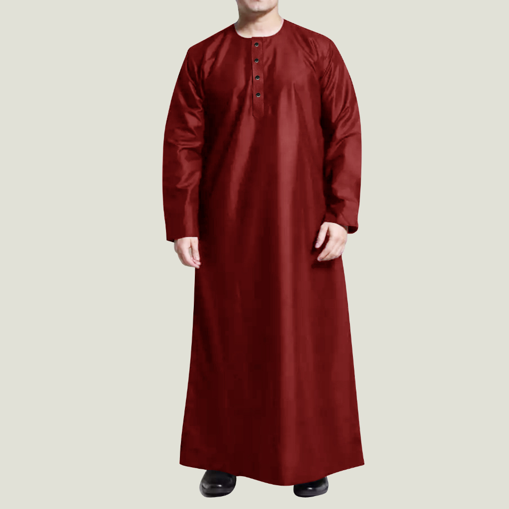 Jubah Lelaki Round Neck Men jubah Muslim Jubah Imam haji Umrah Baju ...