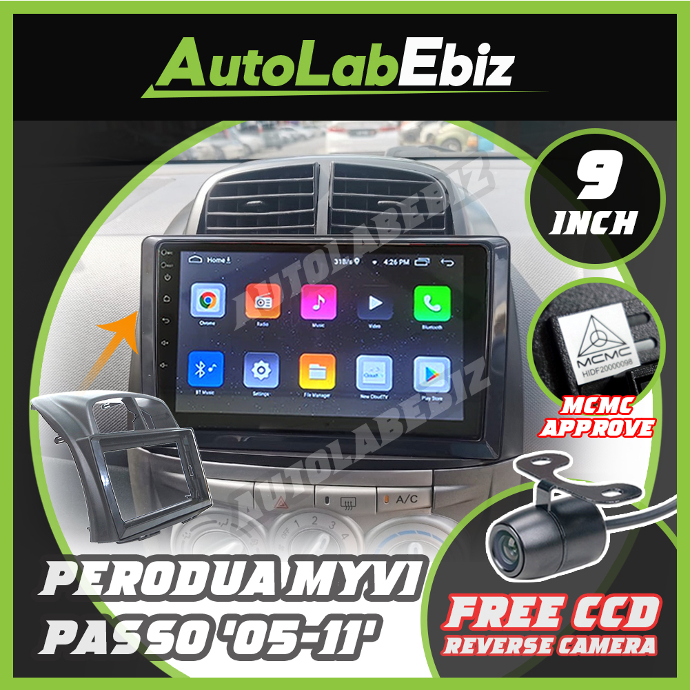 [🎁FOC Camera] Perodua MYVI PASSO 2005-2011 Casing with 9" inch Android ...