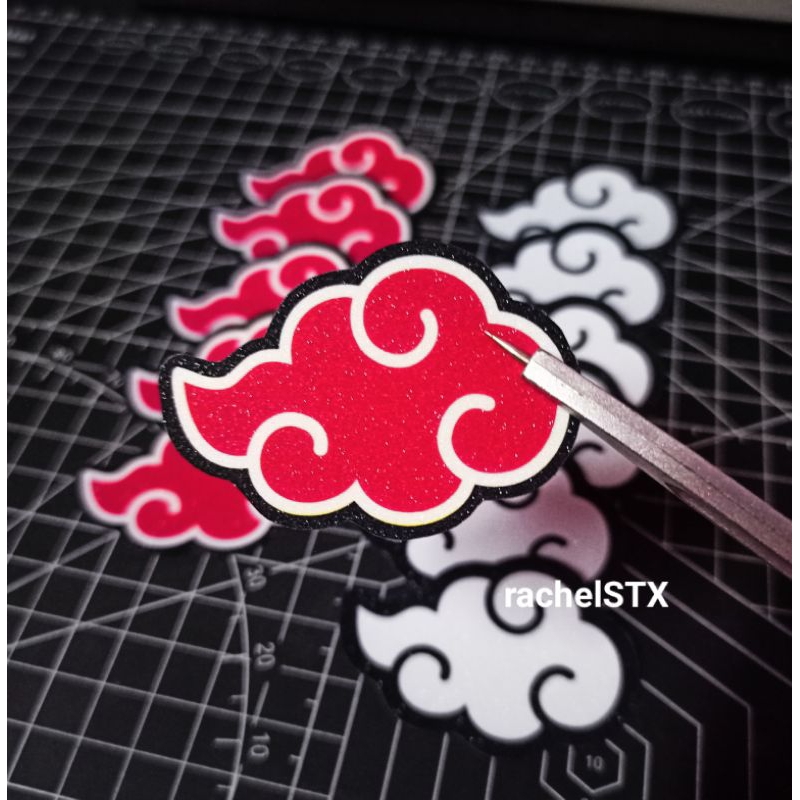 Akatsuki sticker logo naruto 2 pieces in one pack laptop sticker phone ...