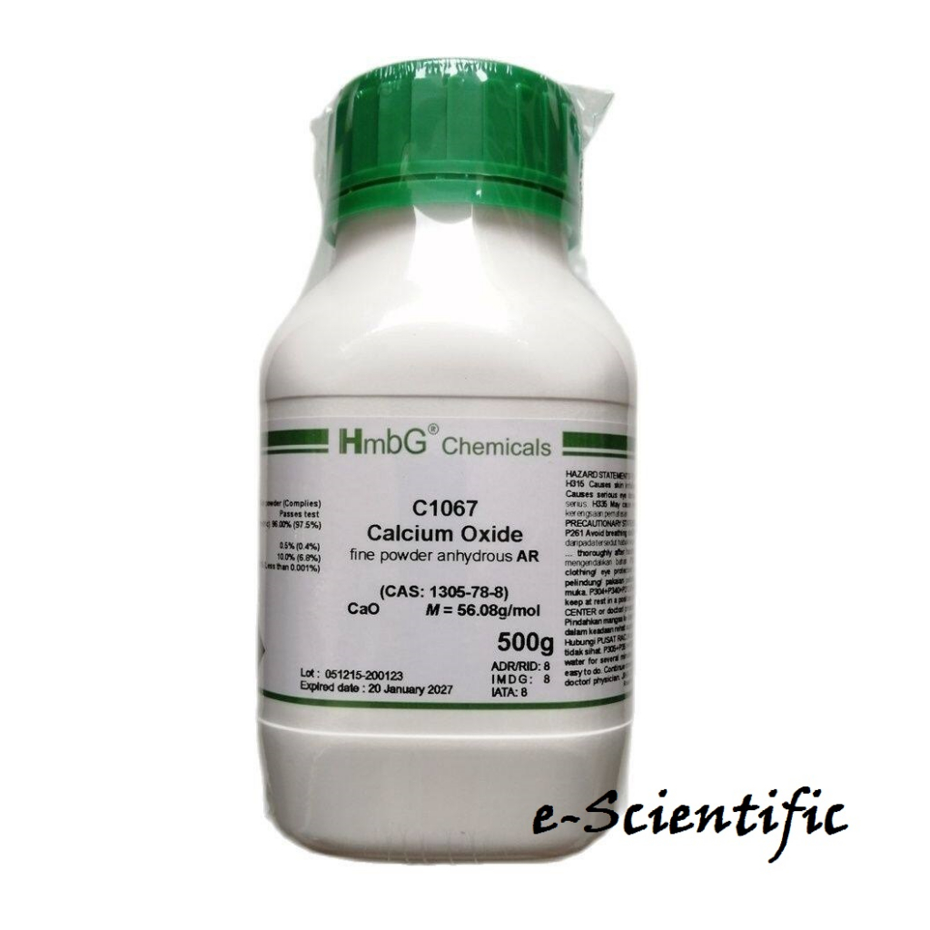 Calcium Oxide Fine Powder Anhydrous AR, 500g, HmbG | Shopee Malaysia