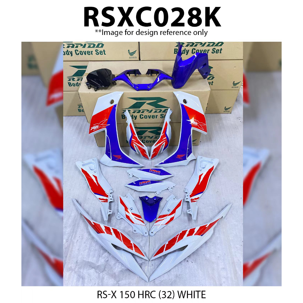 Cover Set Rapido Honda RS-X 150 HRC (32) White RSX150 Accessories Motor ...