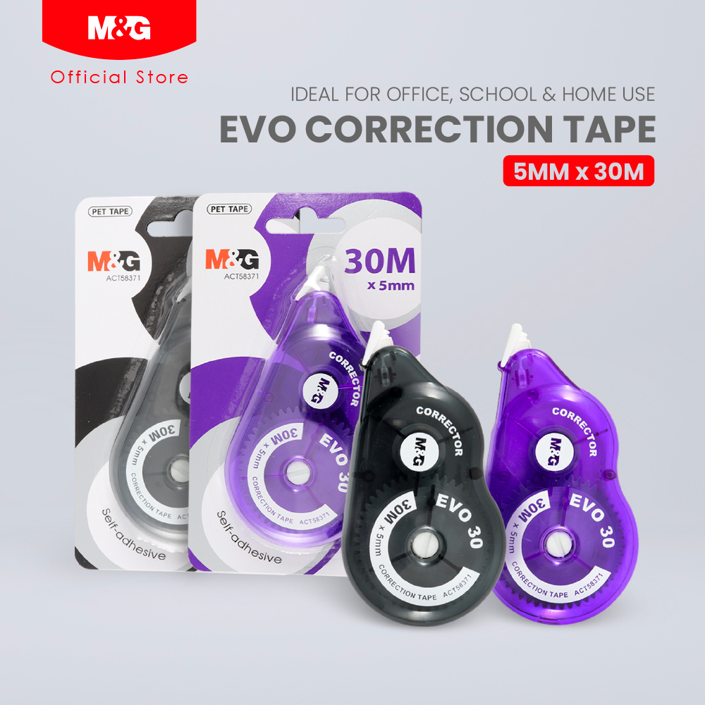M&G EVO 30 30MX5mm Correction Tape - Extra Long Lasting, Tear-Proof ...