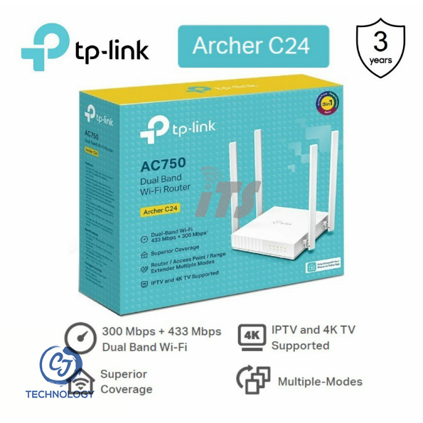 Tp-link Archer C24 AC750 Dual-Band Wi-Fi Router High Speed Wi-Fi | Shopee Malaysia