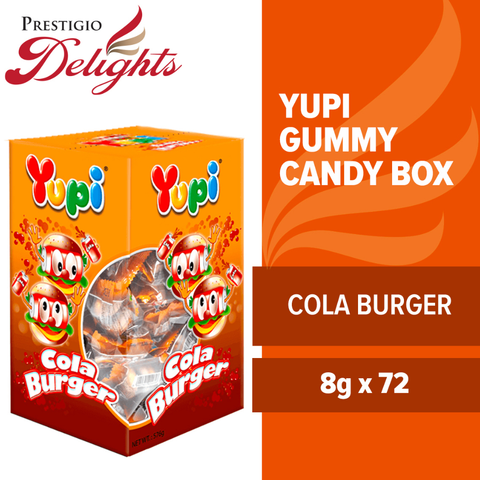 Yupi Cola Burger Gummy Candy Box 8g x 72 (1 Outer) | Shopee Malaysia