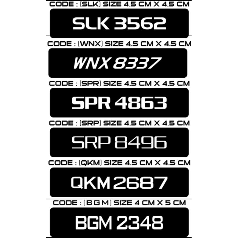 Nombor plat kereta acrylic MURAH (JENIS TANAM DALAM) | Shopee Malaysia