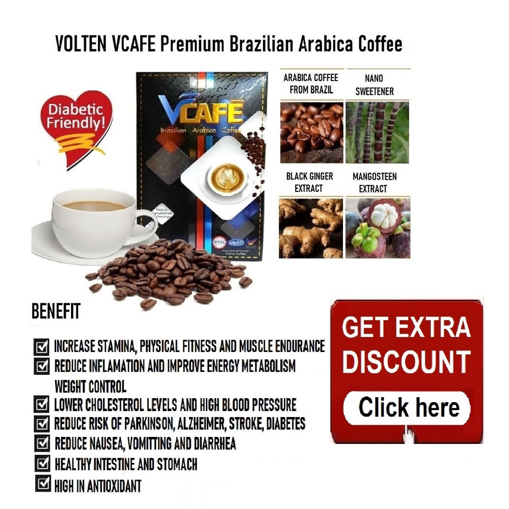 VOLTEN VCAFE Premium Brazilian Arabica Coffee ( 20g x 20sachet) Volten ...