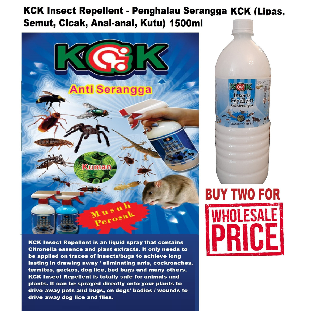 KCK Insect Repellent - Penghalau Serangga KCK (Lipas, Semut, Cicak ...