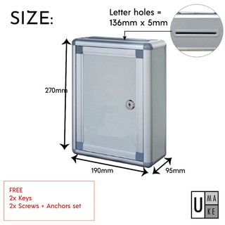 (LOWEST PRICE) Aluminium Alloy Mailbox, Peti Mel, 信箱 Wall Mounted ...