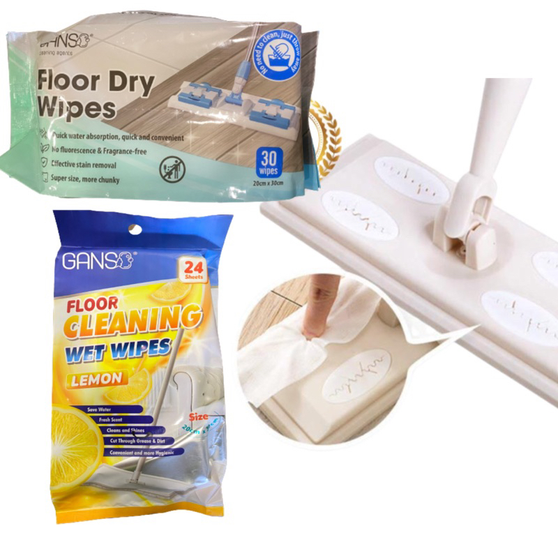 Mop Tisu Pakai Buang Basah & Kering / Disposable Floor Cleaning Wet ...