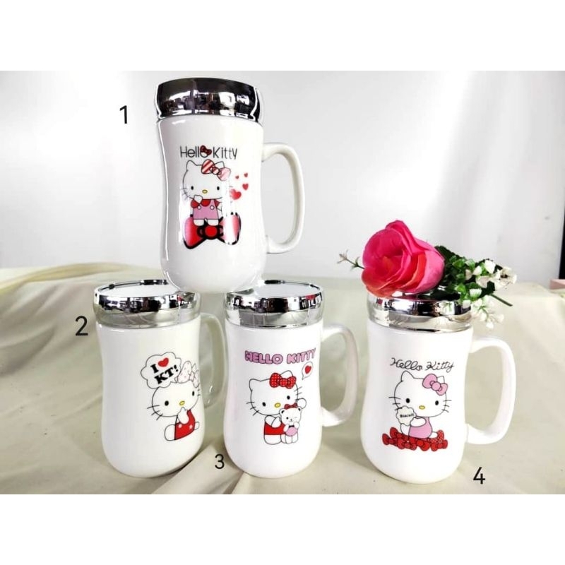 Quality porcelain mirror mug kitty design | Shopee Malaysia
