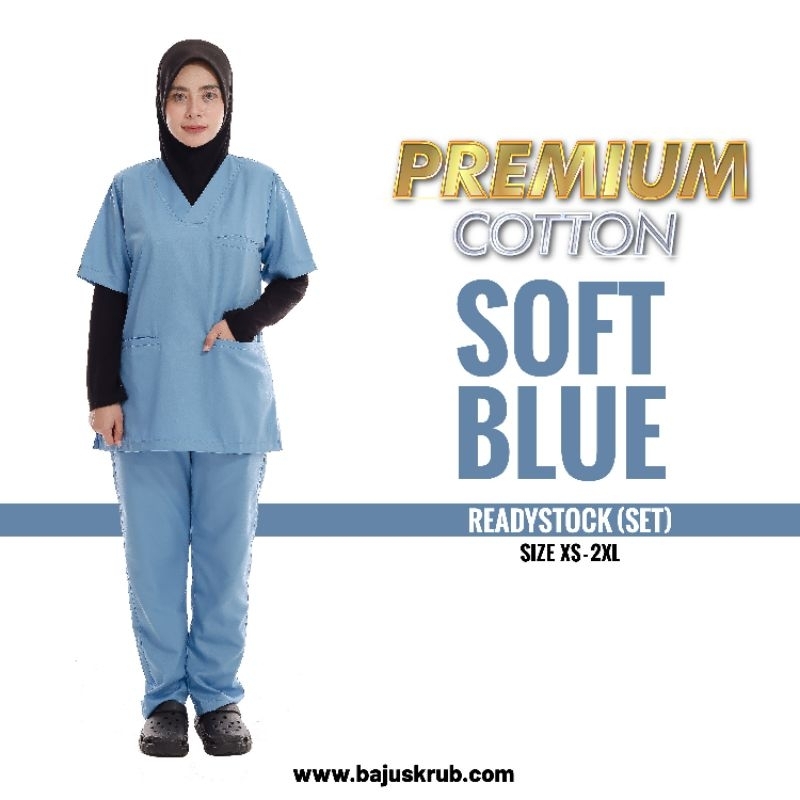 BAJU SKRUB (SOFT BLUE) | Shopee Malaysia