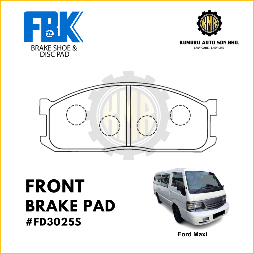 (1@Set) FD3025S FBK Front Brake Pads Ford Maxi Mazda E1400 E1800 ...
