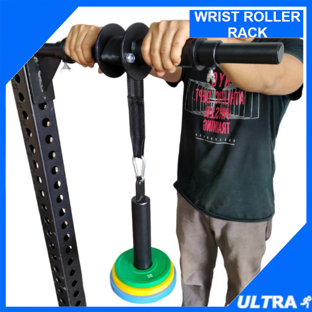 Wrist Roller Rack Attachment Grip Strength Forearm Trainer Power Cage ...