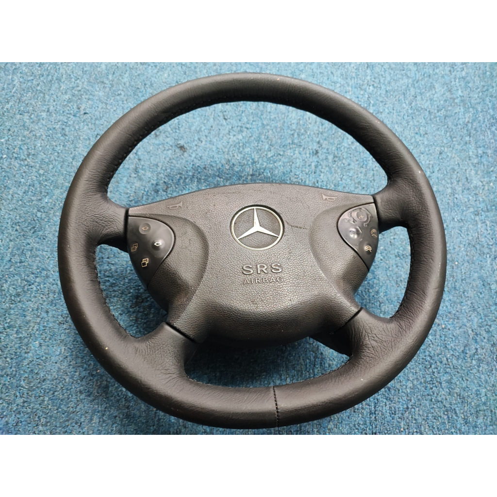 Mercedes Benz W211 Black Leather Steering Wheel / Kulit Hitam Stering ...