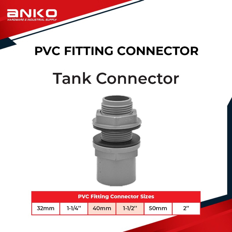 PVC Tank Connector Fitting Penyambung Paip Connector 32mm 40mm 50mm ...
