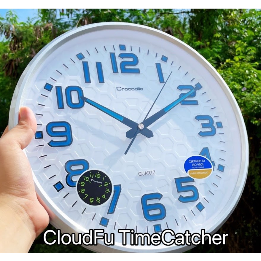 [100% Original] Crocodile Sweep Movement Wall Clock CW 8302 (Jam ...