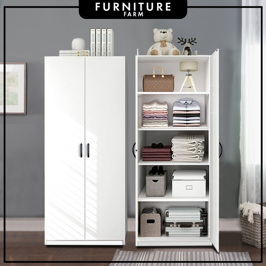 F&F : 2 Door Wardrobe / Almari Pakaian 2 Pintu / almari murah ikea ...