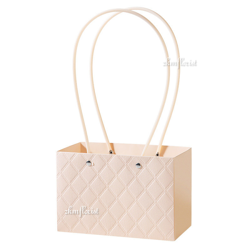 MACAROON TOTE BAG Rectangular Shaped Flower Paper Chain Handle Doorgift ...