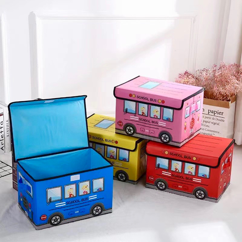 Car Shape Storage Box Clothes Toys Books Organizer Non-woven Storage ...