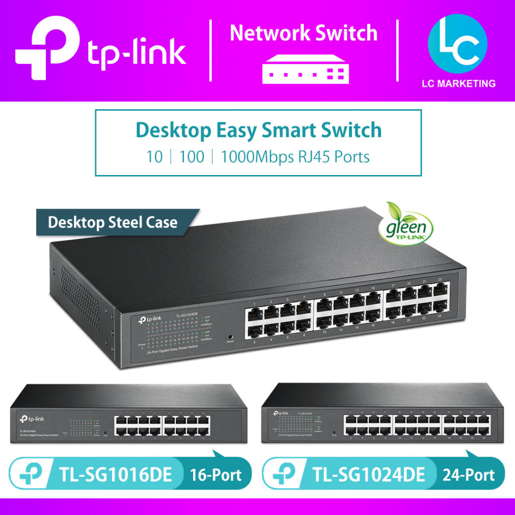 TP-LINK TL-SG1016DE 16-Port TL-SG1024DE 24-Port Gigabit Unmanaged Pro ...