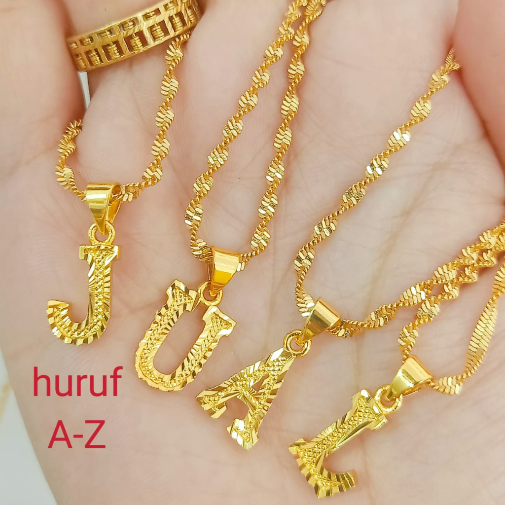 rantai leher +loket Emas Bangkok Necklace+Pendant Set GOLD PLATED ...