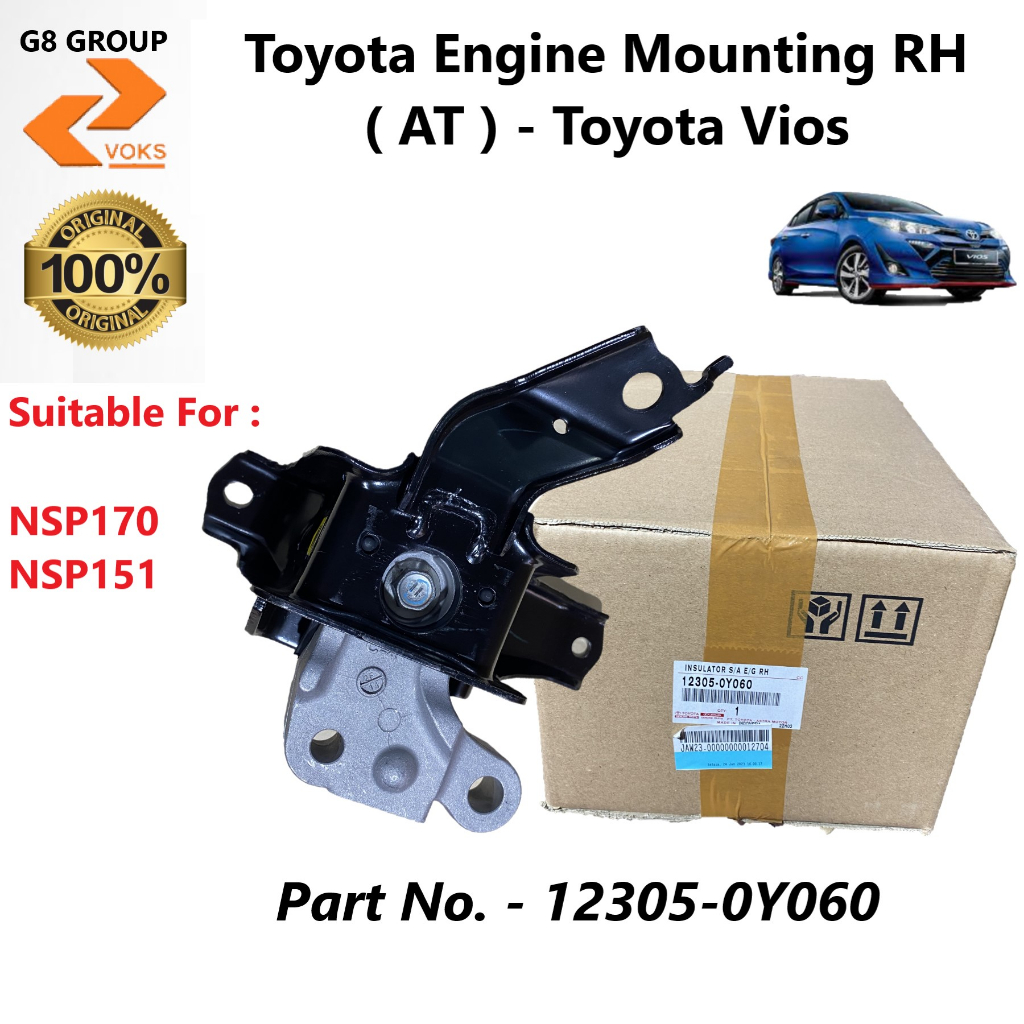 Toyota Engine Mounting RH ( AT ) - Toyota Vios ( 12305-0Y060 ) | Shopee ...