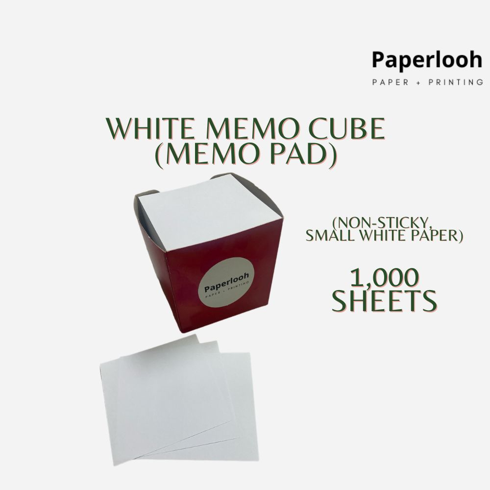 1000sheets White Memo Cube (Memo Pad) – 3.5”x3.5” | Shopee Malaysia