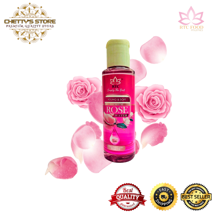 RTC YOUNG & SOFT PREMIUM ROSEWATER 120 ML ENRICHED WITH ROSE OIL (120ML ...