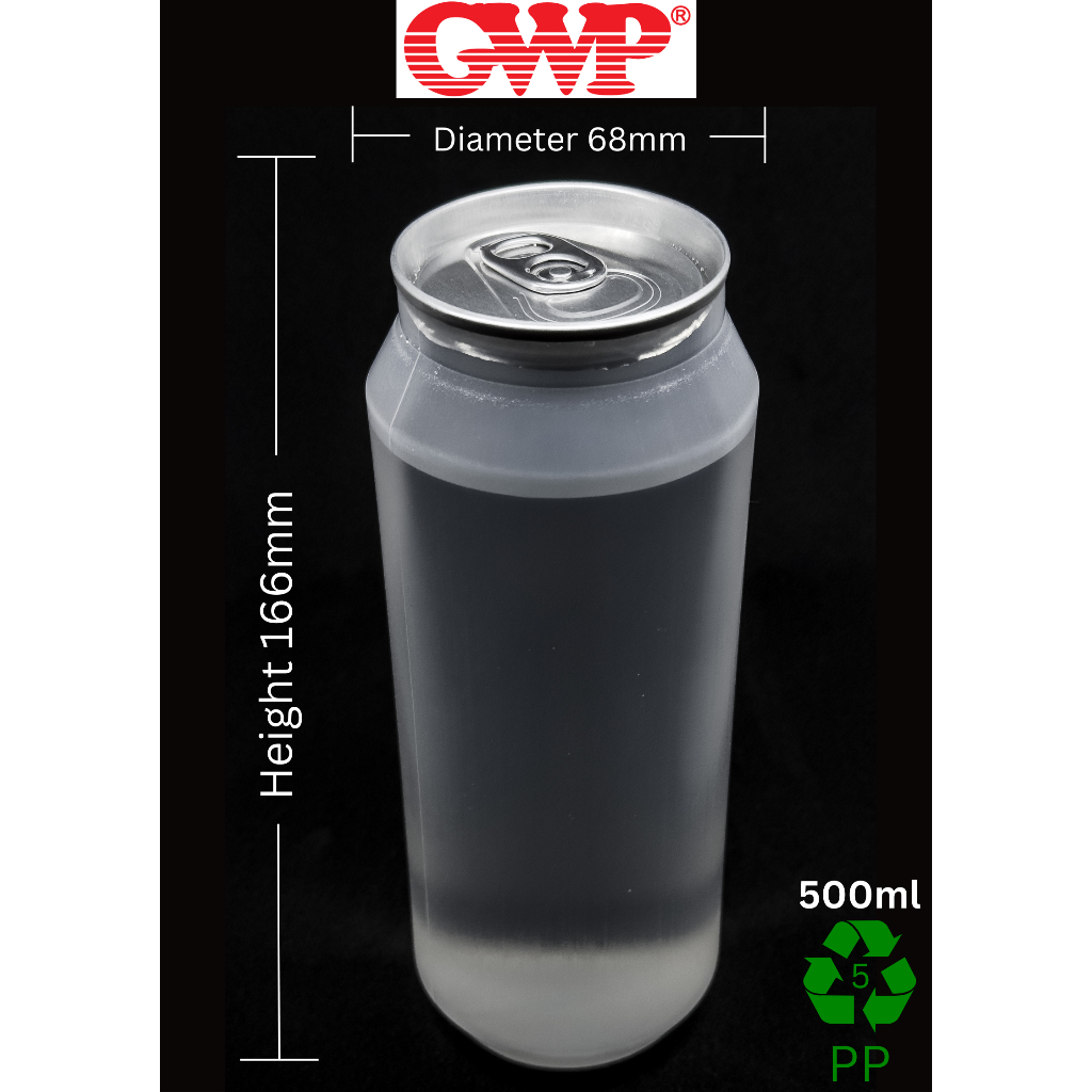 PET Can & PP Can with Alu. Lid 250ml 330ml 500ml 700ml (Ready Stock ...