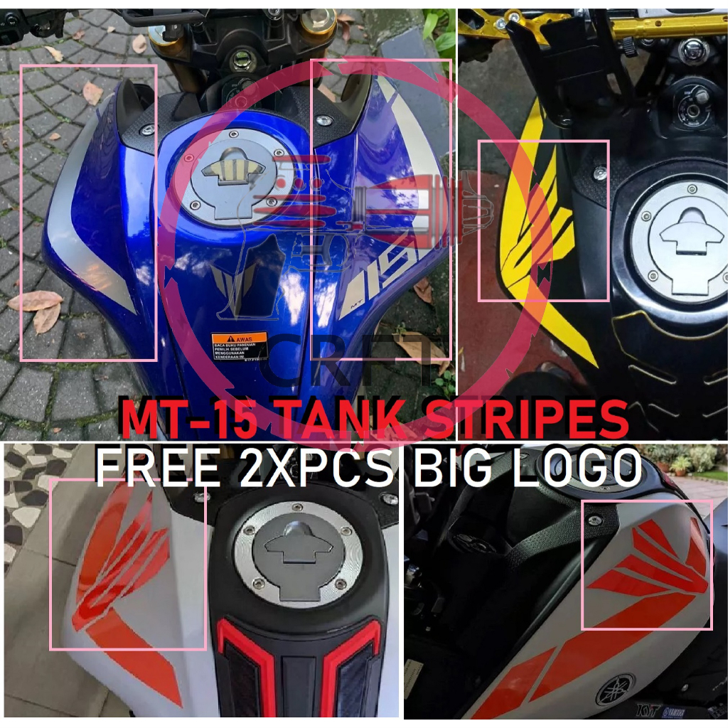 CFS577 Yamaha MT-15 MT15 Logo Fuel tank Set Stiker Sticker Vinyl Decal ...