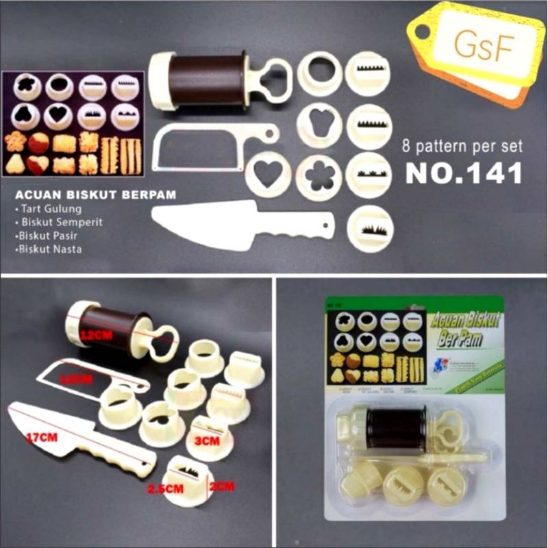 Acuan Tekan Berpam Kuih Biskut Tat Roll Tart /Semperit Plastik (No:141 ...