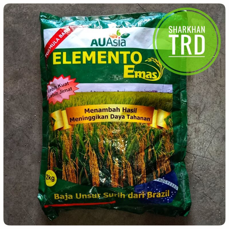 Paket 2kg ELEMENTO EMAS AUAsia Baja Unsur Surih Brazil Butir TE Padi ...