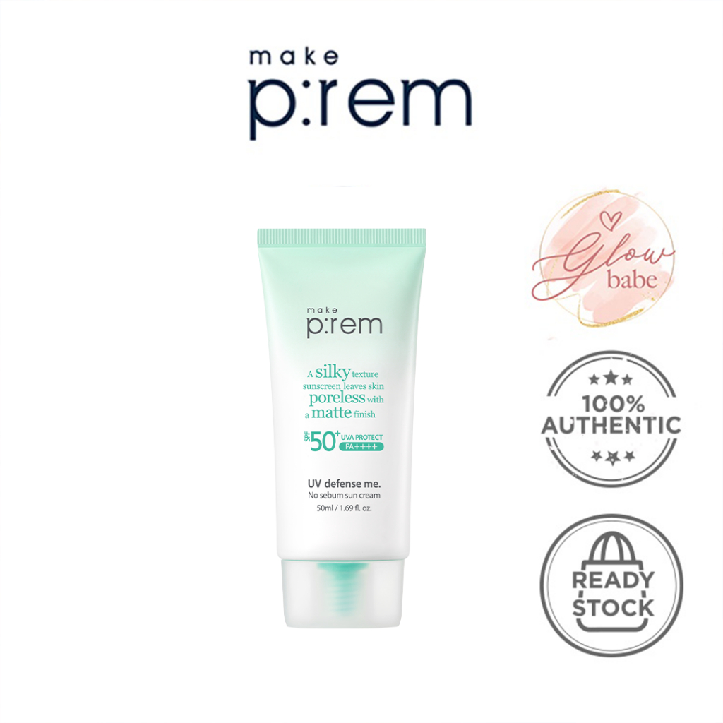Make Prem UV Defense Me. No Sebum Sun Cream 50ml | Shopee Malaysia