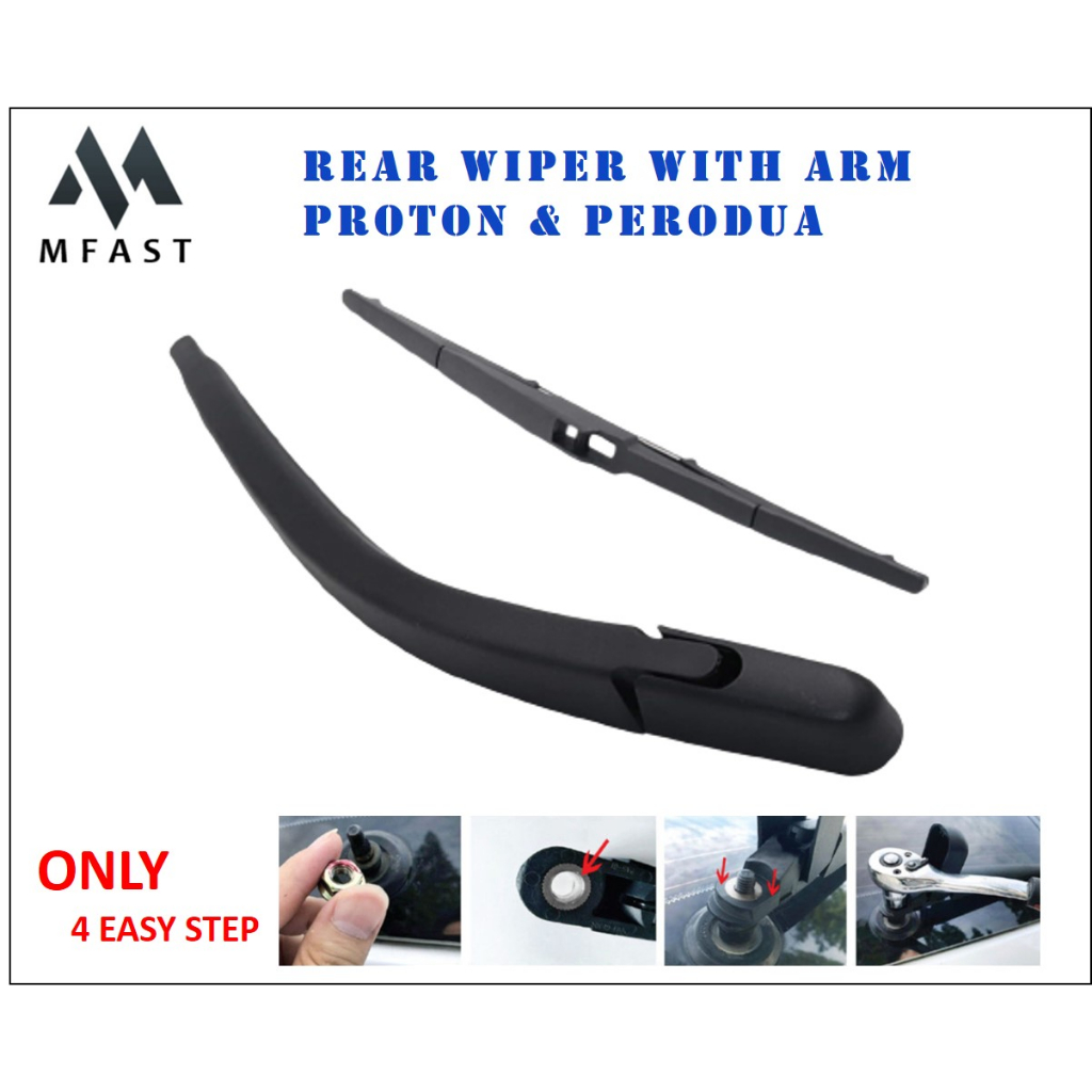 Rear Wiper With Arm ( Wiper Belakang ) 12"/14" | Exora, Myvi, Axia ...