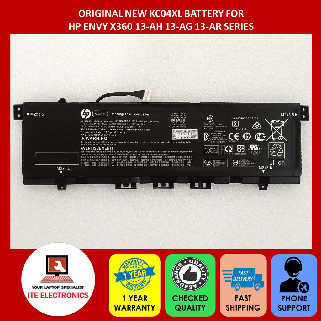 ORIGINAL NEW KC04XL HP ENVY X360 13-AH 13-AG 13-AQ 13-AR BATTERY HSTNN-IB8K (1 YEAR WARRANTY ...