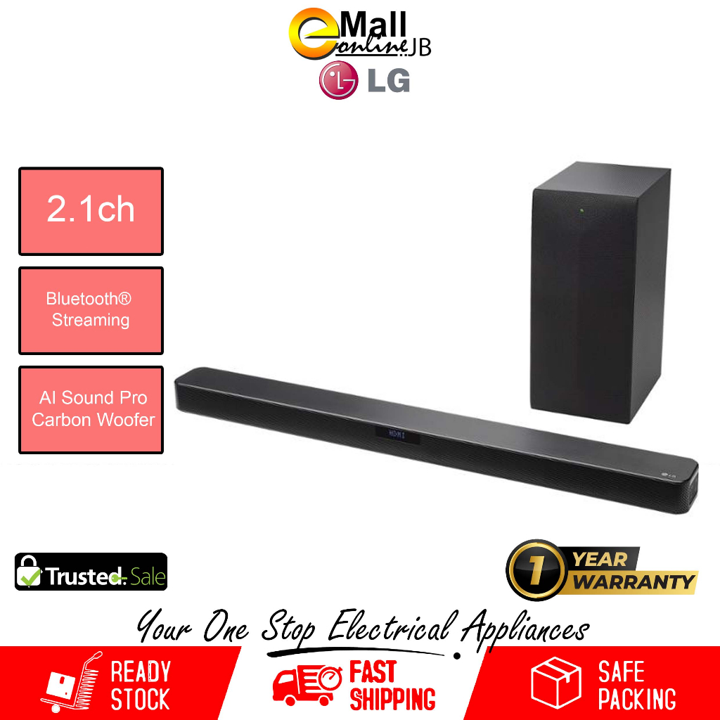 LG SN4 2.1 Channel Wireless Subwoofer Sound Bar (300W) | Speaker ...