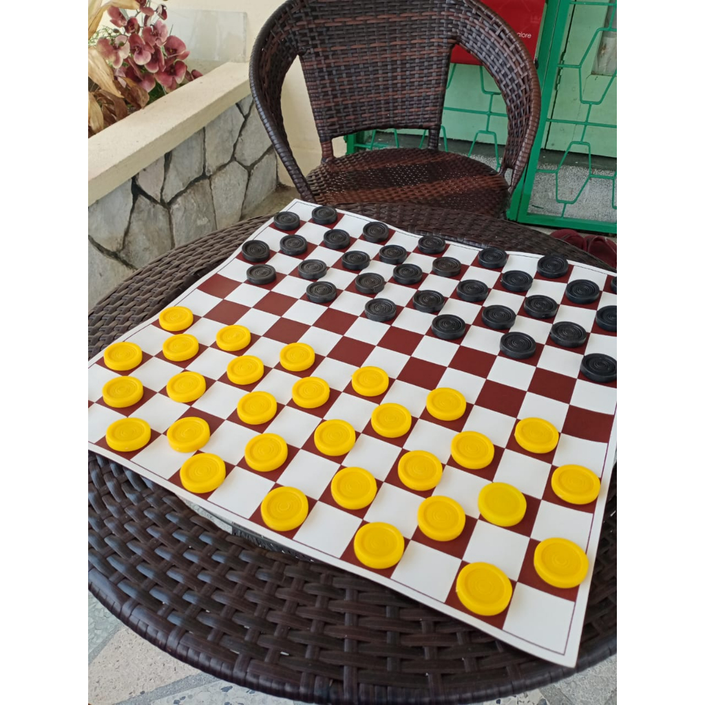 Dam Haji/Set dam aji (Draughts game/Checkers) 12x12 besar | Shopee Malaysia